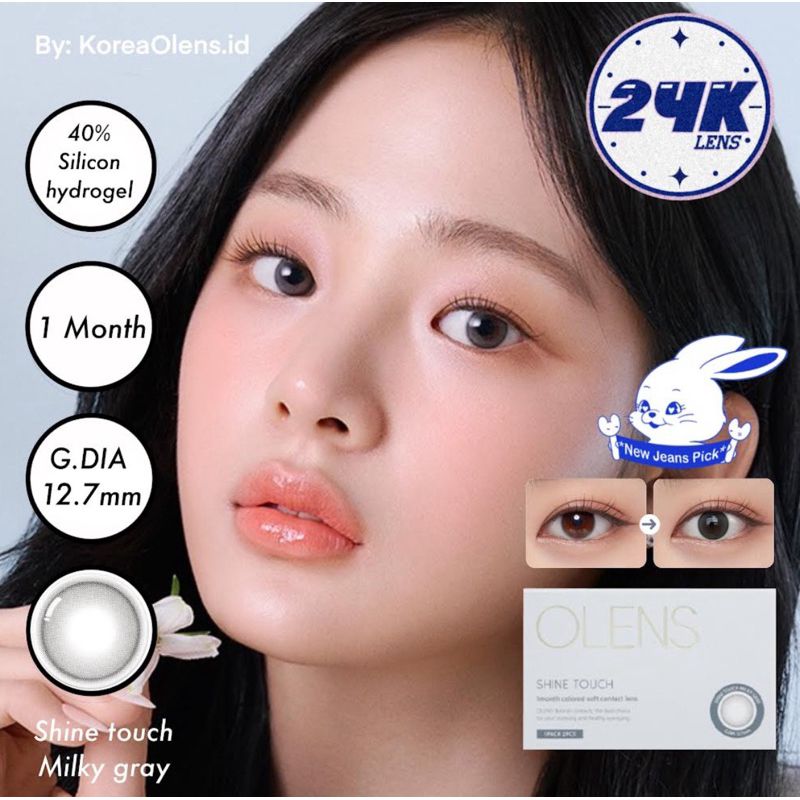 Jual SOFTLENS ORI OLENS KOREA NEW JEANS BLACK PINK LENS SHINE TOUCH ...