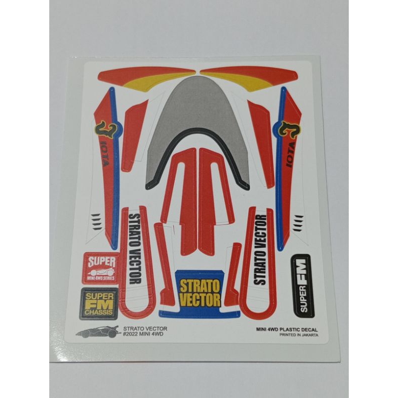 Jual DECAL MINI 4WD STRATO VECTOR/STICKER TAMIYA STRATO VECTOR | Shopee ...