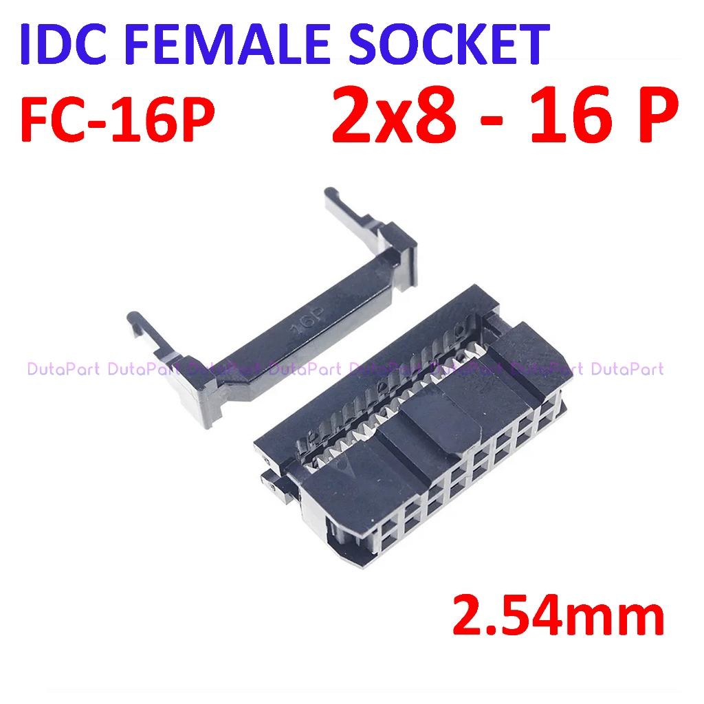 Jual FC-16P Socket IDC Female 16P 16 Pin 2x8 Soket FC3-16P Header ISP SET | Shopee Indonesia