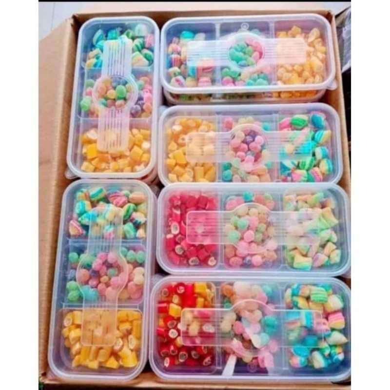 Jual NEW PERMEN VIRAL 2024 PAKET CANDY TRIPLE WARNA WARNI PARSEL ...
