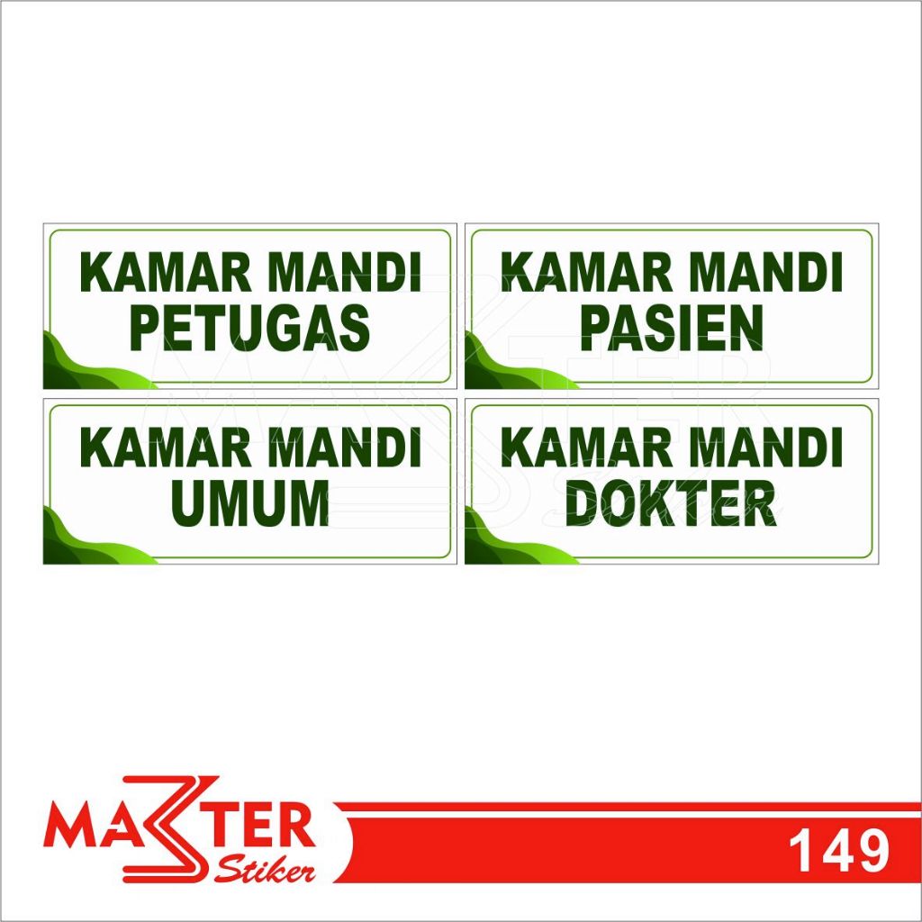 Jual 149 - Stiker Nama Ruangan di Rumah Sakit, Puskesmas, dan Poli ...