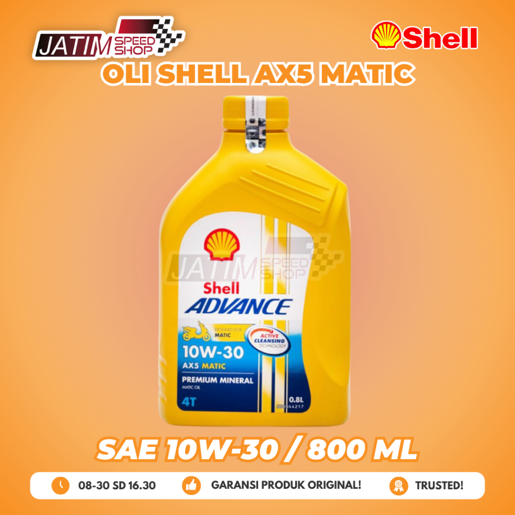 Jual Oli Shell Advance AX5 Matic SAE 10W-30 Original 800ML | Shopee Indonesia