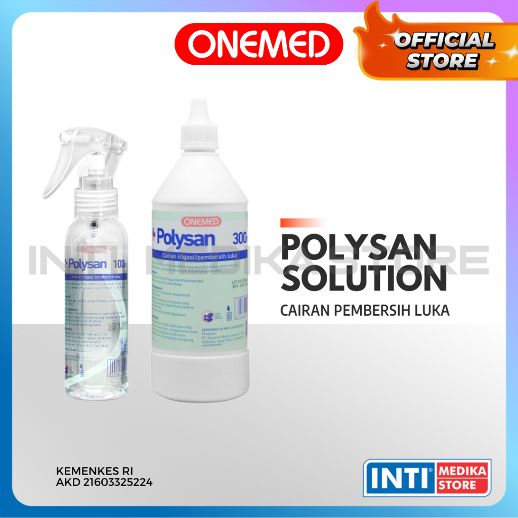 Jual ONEMED - Pembersih Luka Antiseptik POLYSAN SOLUTION | Cairan Irigasi Steril P3K | Shopee ...