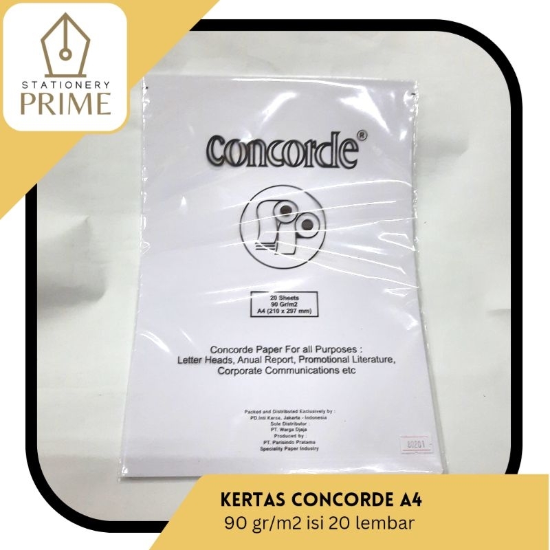 Jual Kertas Concorde 90gr A4 isi 20 lembar - Putih | Shopee Indonesia