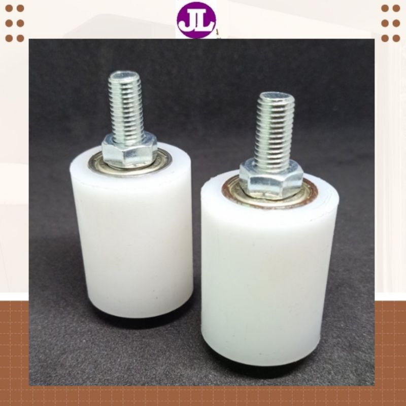 Jual Roda Nilon Roller D. 32 mm P. 4,5 cm 2 (Dua) Bearing Penuntun ...