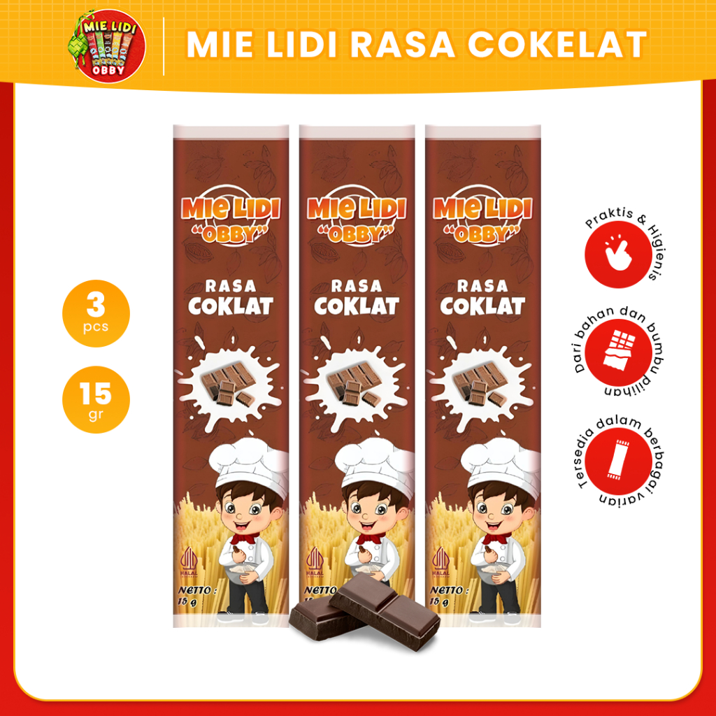 Jual Mie Lidi Obby Rasa Coklat Cemilan Jajanan Jadul Renyah Dan Gurih ...