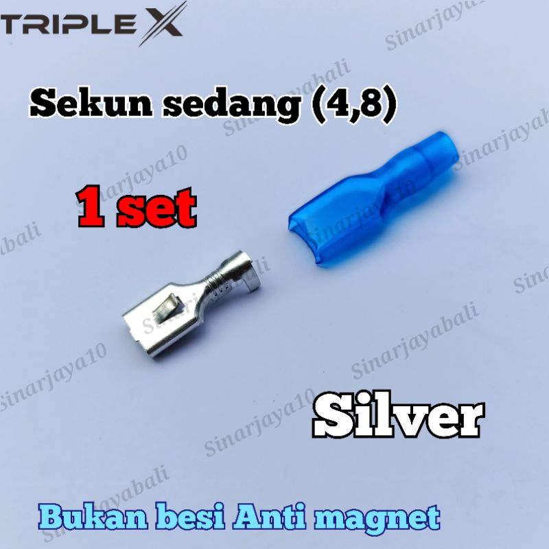 Jual sekun terminal 4,8 sedang skun 4.8 female cewek Kuningan silver ...