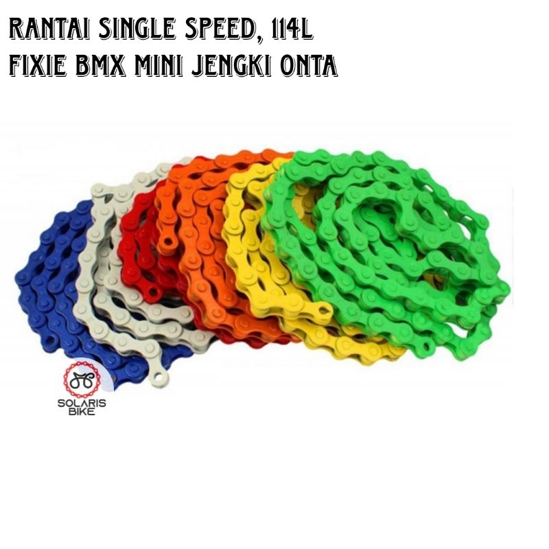 Jual Rantai Sepeda Warna Single Speed Fixie Mini BMX Jengki Onta 114L | Shopee Indonesia