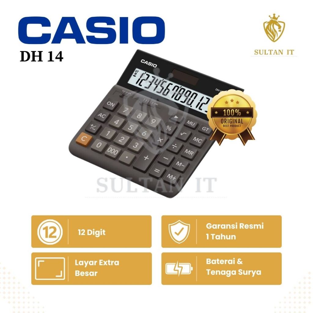 Jual Kalkulator Casio DH-14 Original Kalkulator Desktop | Shopee Indonesia
