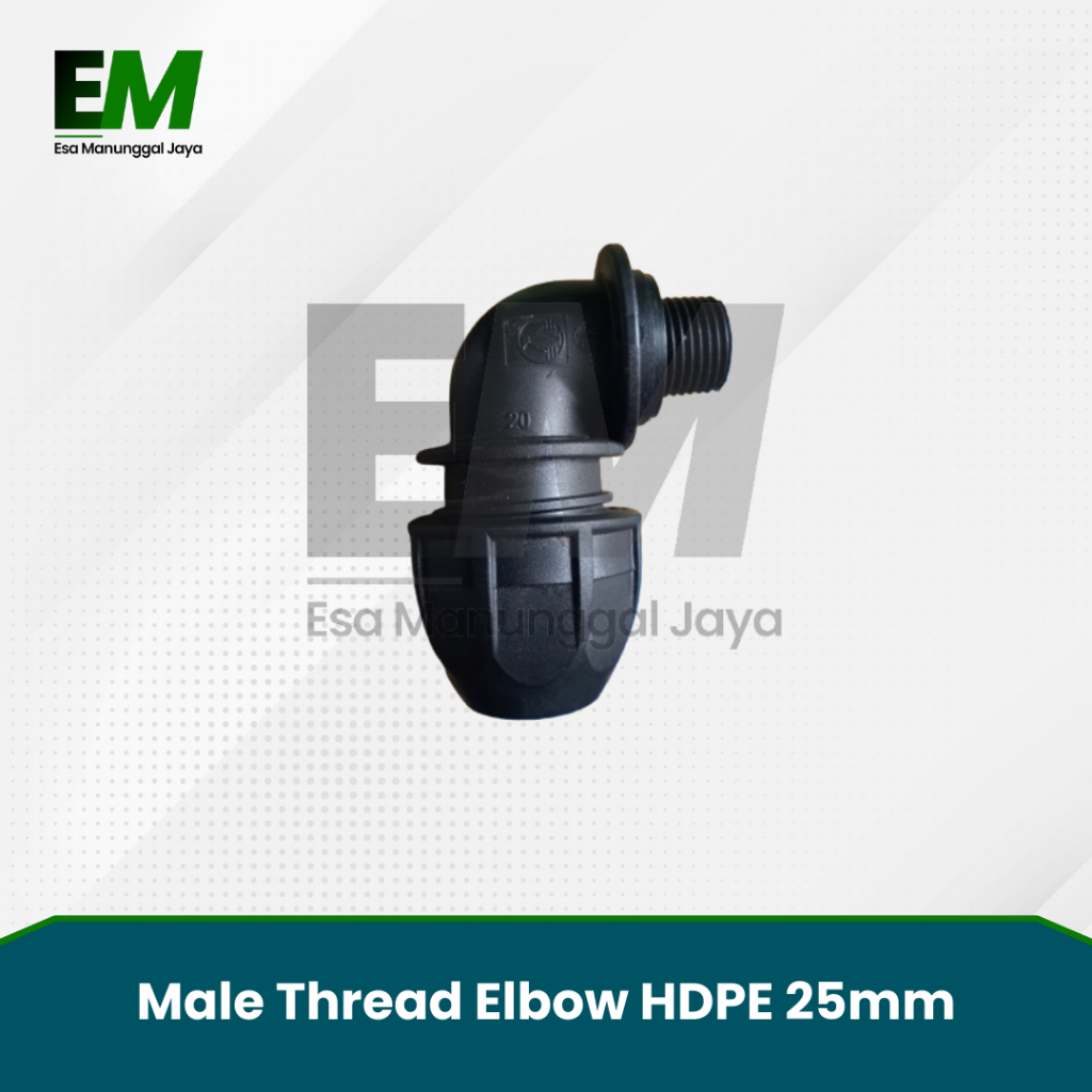 Jual Male Thread Elbow 32mm HDPE / Elbow Drat Luar 1 inch / KDL HDPE 1 ...