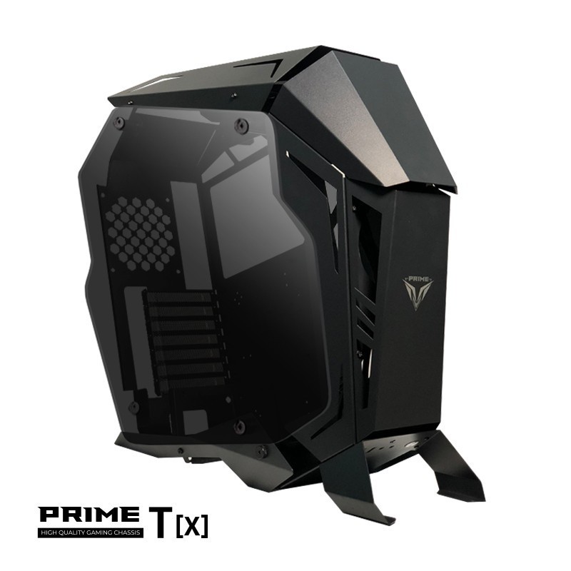 Jual CASING PRIME T-[X] BLACK ALUMUNIUM GAMING CASE DUAL TEMPERED GLASS ...