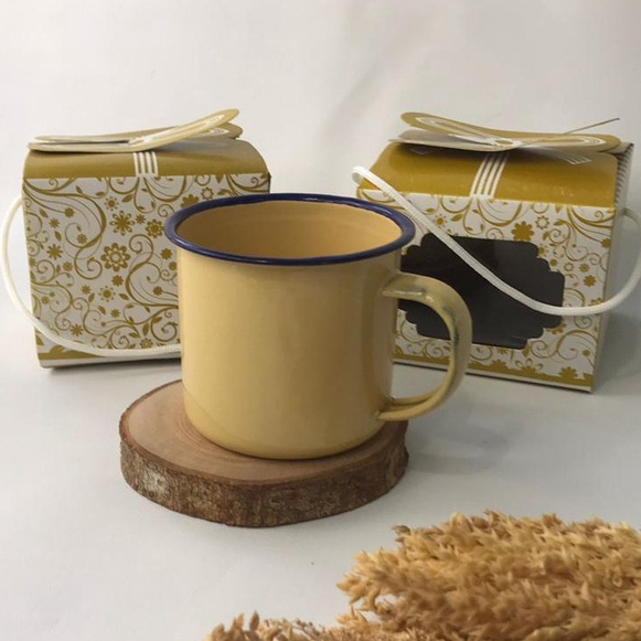 Jual Souvenir Gelas Kaleng 7cm Cangkir Minum Kopi Mug Enamel Warna ...