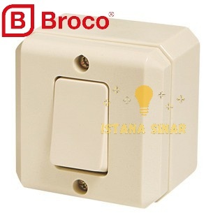 Jual Saklar Single Engkel Broco Saklar Lampu Outbow Switch OB Tempel ...