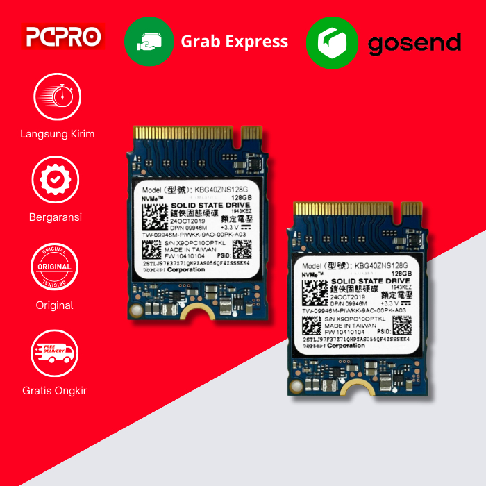 Jual SSD 128GB NVME PCIE 2230 Microsoft SSD 256GB NVME 2230 Bergaransi ...