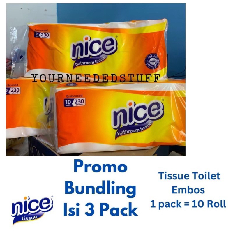 Jual Bundling Tissue Nice Roll 3 Pack | Shopee Indonesia