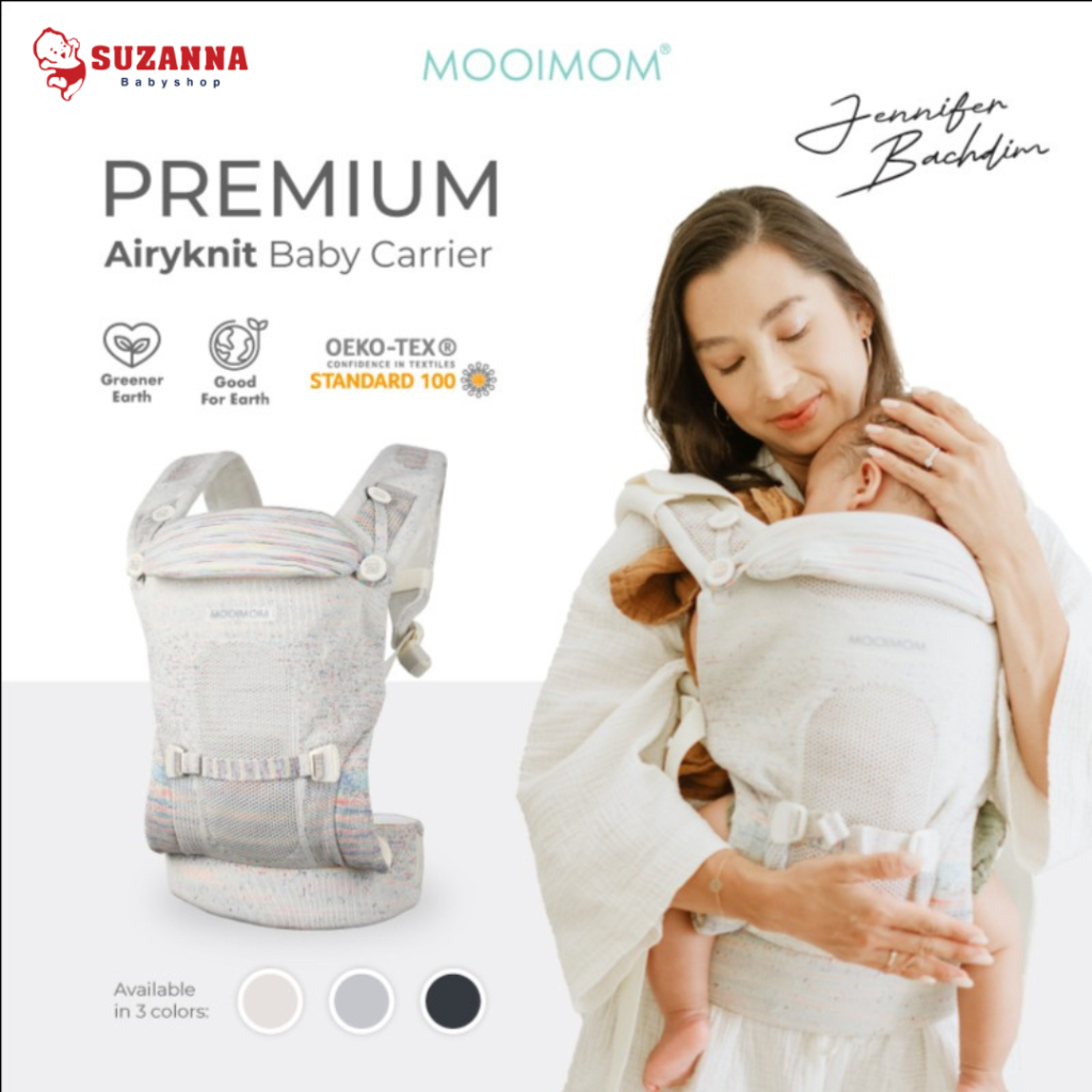 Jual MOOIMOM Premium Airyknit Baby Carrier MShape / Gendongan Bayi ...