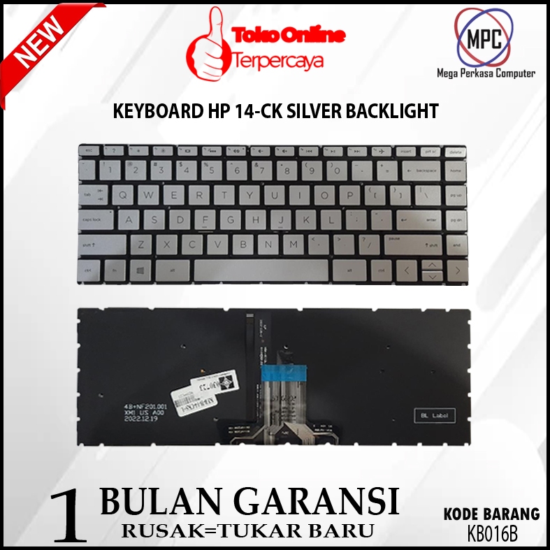 Jual Keyboard HP Pavilion 14-CK Silver Backlight | Shopee Indonesia