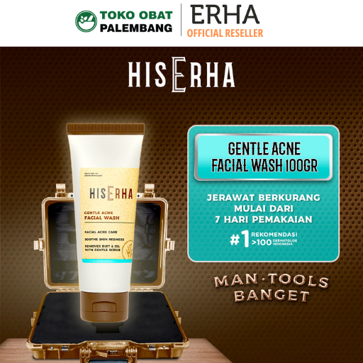 Jual HIS ERHA GENTLE ACNE FACIAL WASH MAN 100GRAM SABUN MUKA JERAWAT ...