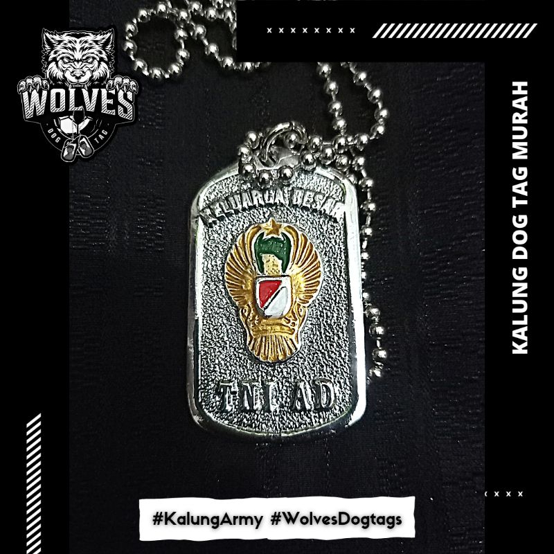 Jual Kalung dogtag TNI AD / Kalung Tentara Nasional Indonesia Angkatan ...
