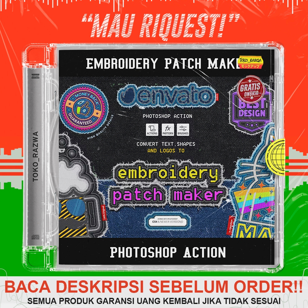 Jual Photoshop Action - Embroidery Patch Maker - 120324 | Shopee Indonesia