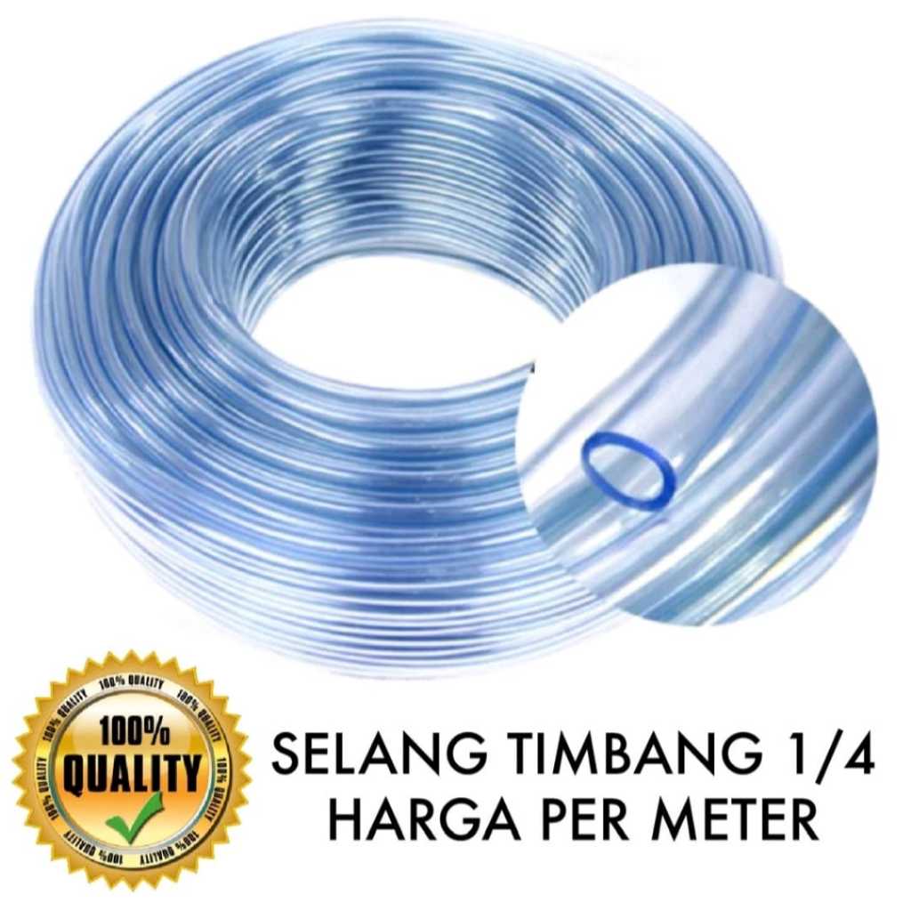 Jual Selang AIr 1/4 Transparan Onda Selang Timbang Waterpass Hidroponik ...