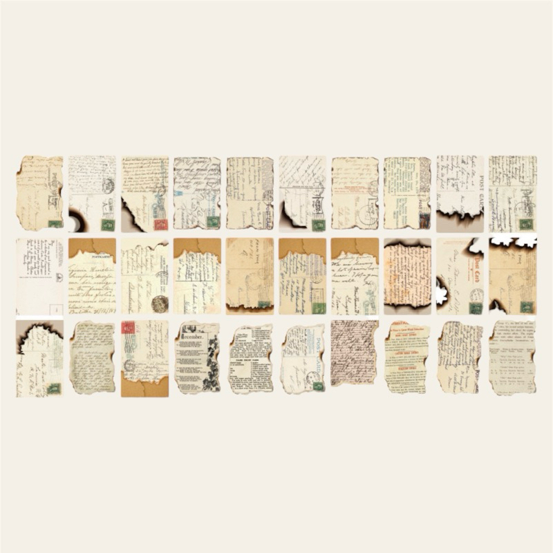 Jual 10 lembar Old Retro Kertas Vintage untuk Jurnaling Burn Paper ...