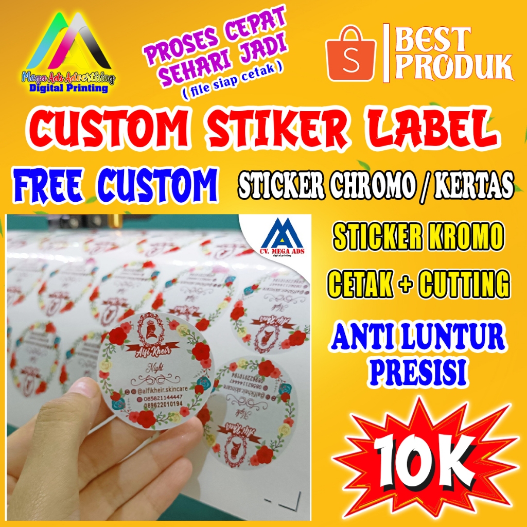 Jual Cetak Stiker Kemasan atau Stiker Label Murah | Shopee Indonesia