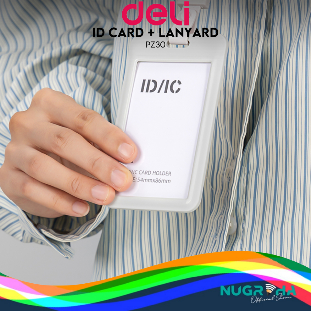 Jual DELI ID CARD LANYARD HOLDER NAME TAG PZ30 | Shopee Indonesia