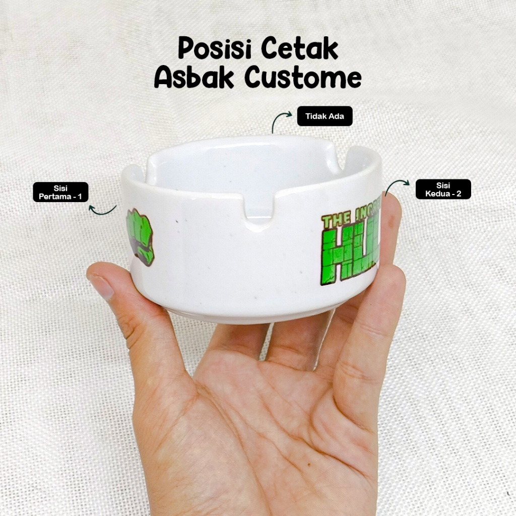 Jual CETAK ASBAK CUSTOM TANPA MINIMAL ORDER LANGSUNG JADI / FOTO ...