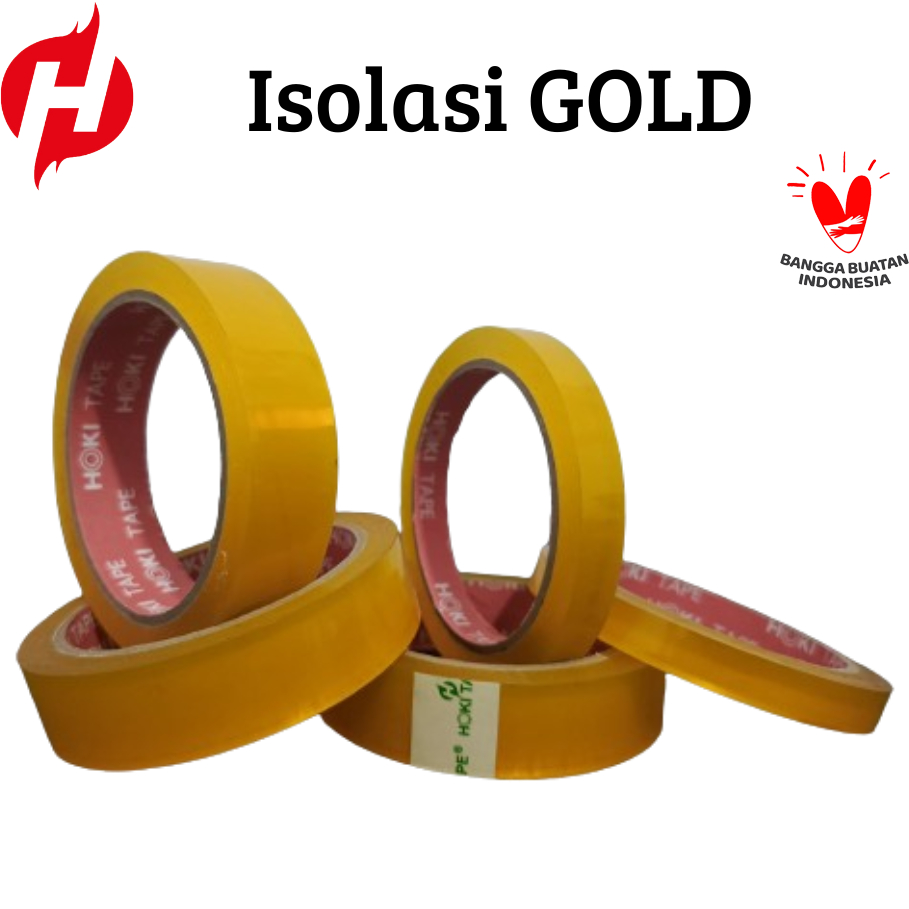 Jual isolasi Gold HOKI 12mmx90yard dan 24mmx90yard_______095 | Shopee ...