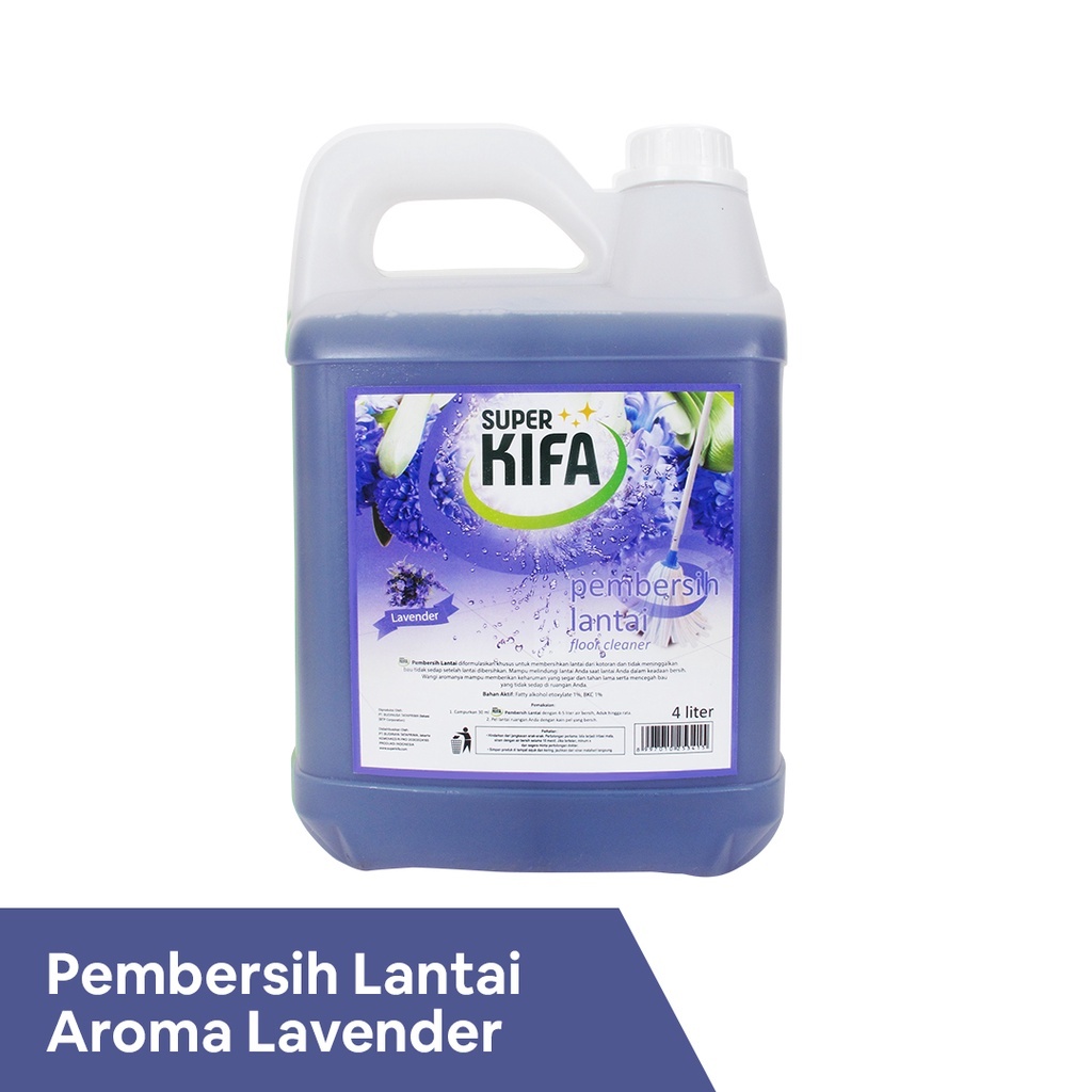 Jual SUPER KIFA JERIGEN FLOOR CLEANER LAVENDER 4L / SUPER KIFA PEMBERSIH LANTAI 4 L LAVENDER ...