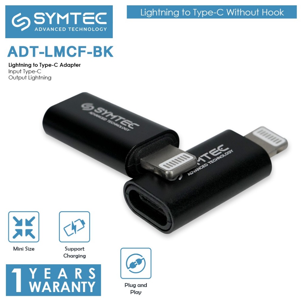 Jual SYMTEC Adapter Lightning Male To Type-C Female - ADT-LMCF | Shopee ...