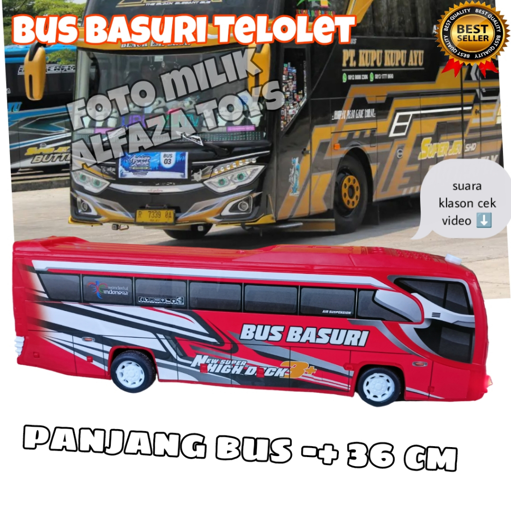 Jual MAINAN MOBIL BUS BASURI TELOLET ADA MUSIK DAN LAMPU / MAINAN BUS ...