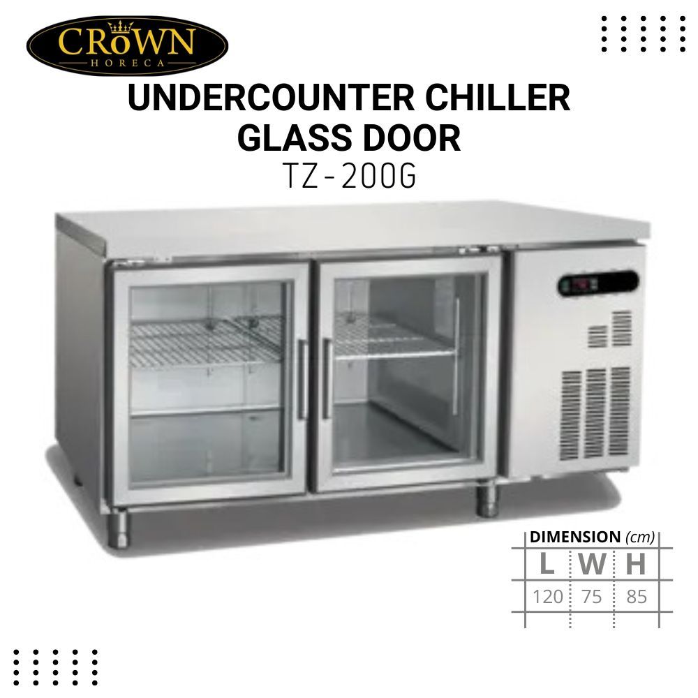 Jual TZ-200G CROWN HORECA UNDERCOUNTER CHILLER GLASS DOOR | Shopee ...