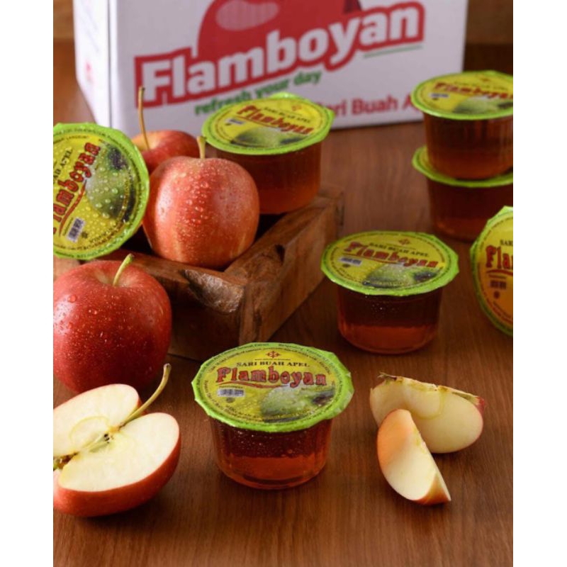Jual "NEW STOCK"!!!Sari Apel asli Malang merk "Flamboyan" EXP : 07 ...