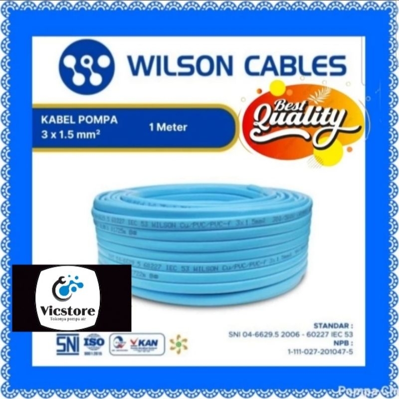 Jual Kabel cable biru Wilson 1 meter pompa satelit shimizu 3" spg20 ...