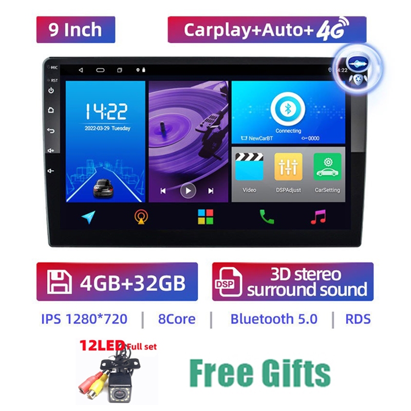 Jual Monqiqi 4GB+32GB Universal Head Unit Android 7/9/10 Inch 12 Radio Stereo Mobil 4+32GB ROM ...