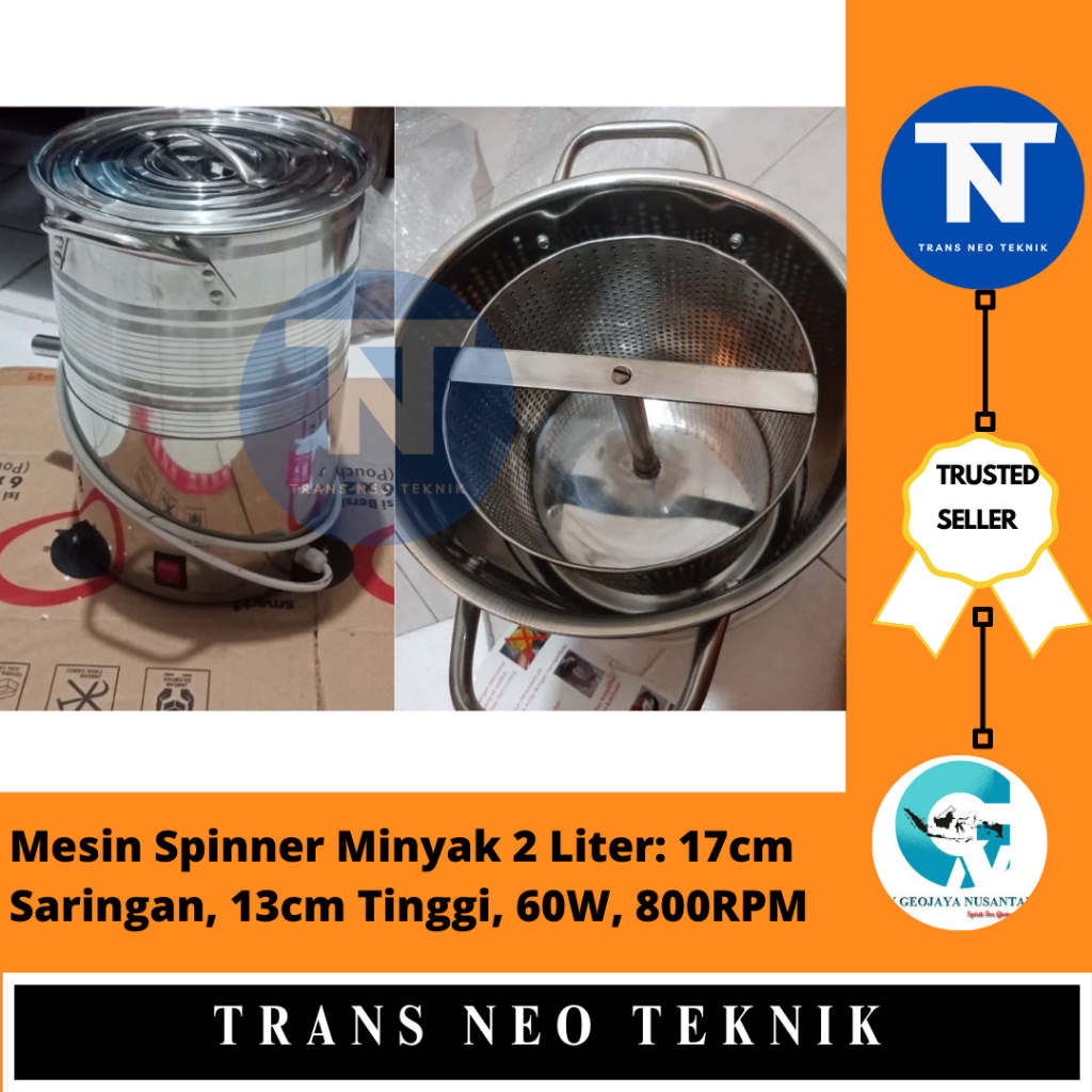 Jual Mesin Spinner Minyak 2 Liter: 17cm Saringan, 13cm Tinggi, 60W ...