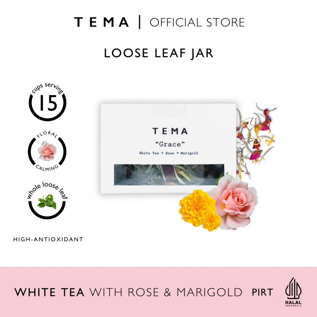 Jual Grace - White Rose Tea - TEMA Tea Jar - 15 Servings | Shopee Indonesia