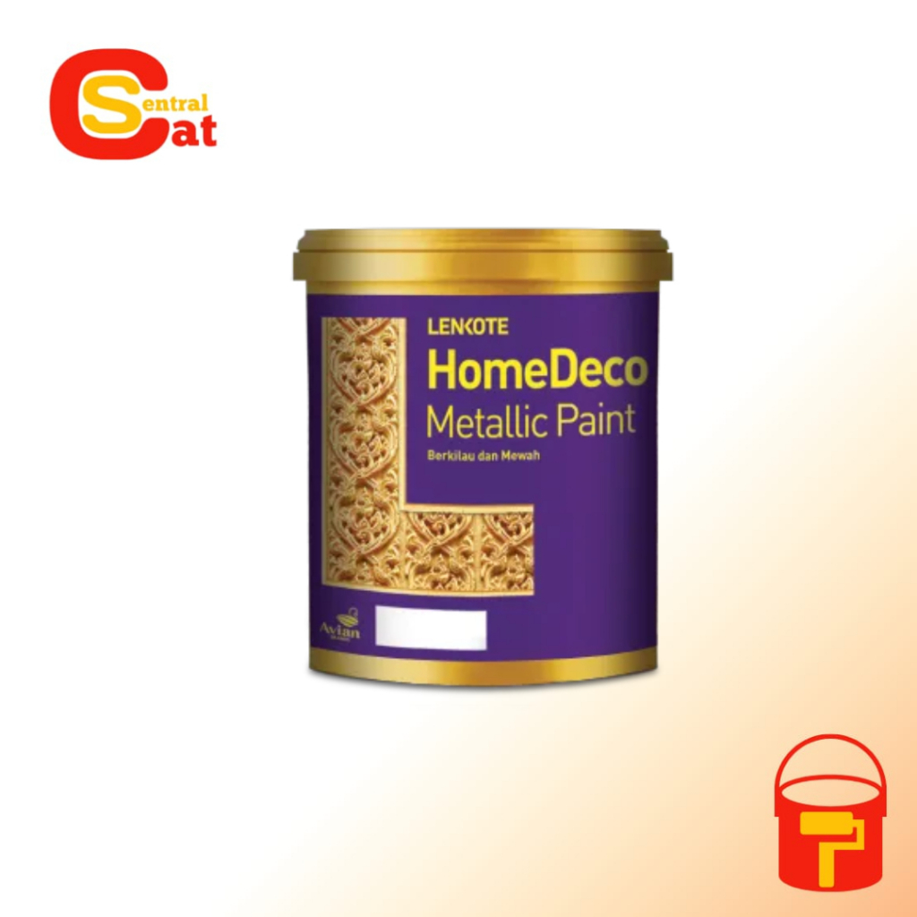 Jual Cat Lenkote Homedeco Metallic Paint 200 cc/0,75LT cat metalik ...