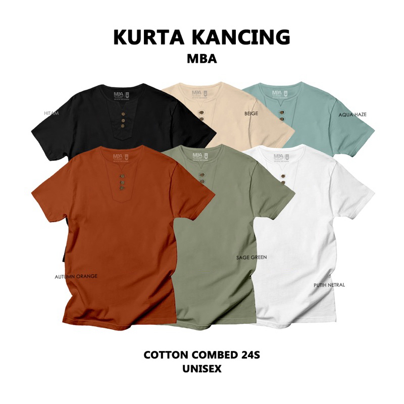 Jual Kaos Kancing KURTA Katun Combed 24s | Shopee Indonesia