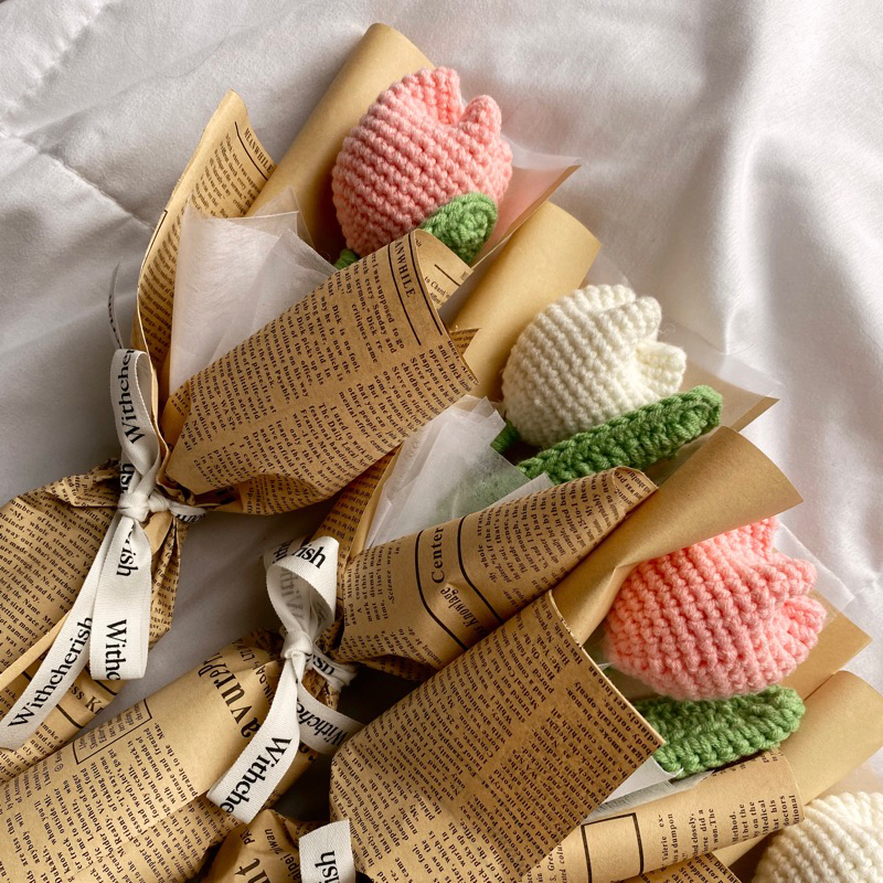 Jual Crochet flower bouquet (small) | bunga buket rajut | Shopee Indonesia