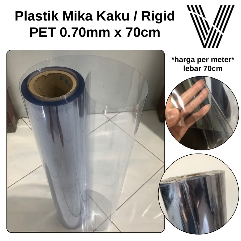 Jual Plastik Mika Kaku Tebal [PET 0.70mm x 70cm] Tebal Pengganti Kaca / Mika Rigid Meteran 070 0 ...