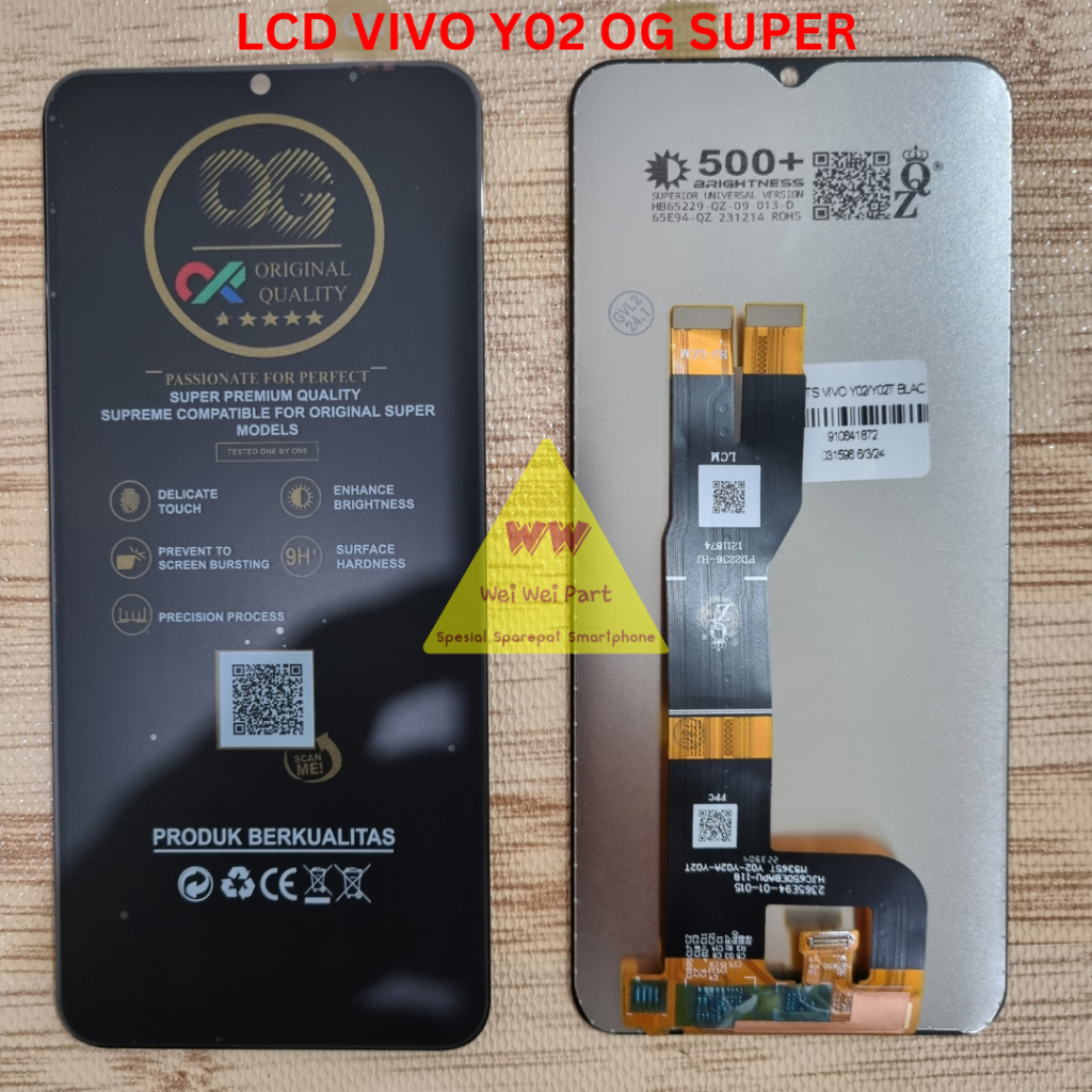 Jual OG Super ~ LCD Touchscreen Vivo Y02/Y02T/Y02A/Y11 2023 Black ...