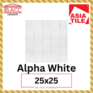 Jual Keramik Lantai Kamar Mandi Asia Tile 25x25 Alpha White | Shopee ...