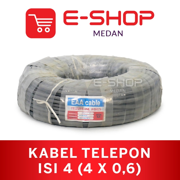 Jual KABEL TELP ISI 4 EAA / ETERNA 4 X 0.6 100 METER | Shopee Indonesia