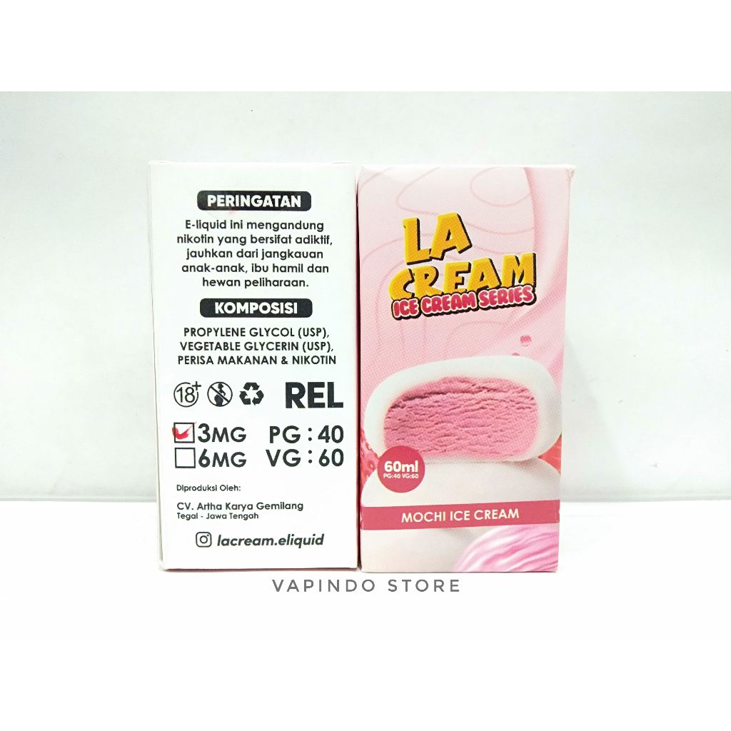 Jual LA CREAM ICE CREAM MOCHI 60ML 3MG BY LEVICA JUICE | Shopee Indonesia
