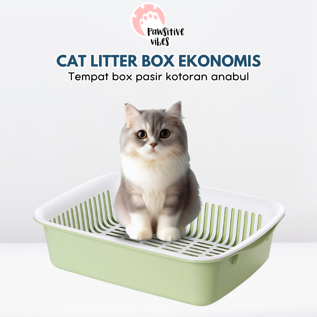 Jual CAT LITTER BOX EKONOMIS - TEMPAT BAK BASKOM PASIR KOTORAN HEWAN ...