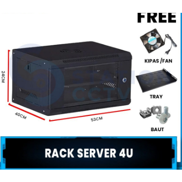Jual Wallmount Rack 4U Single Door / Rack Server 4U Single Glass Door ...