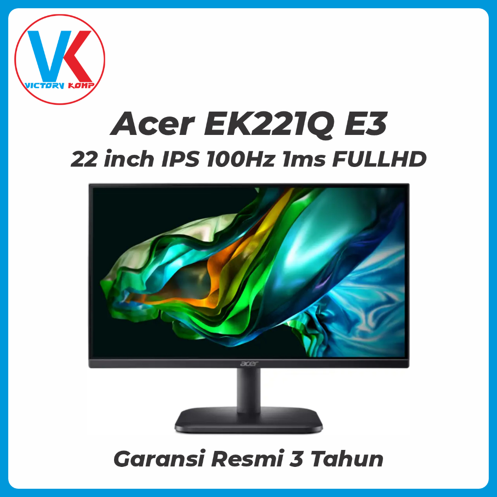 Jual Monitor Acer EK221Q E3 22 inch IPS 100Hz 1ms 72% NTSC FHD HDMI VGA ...